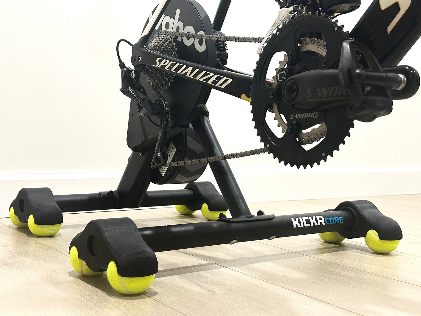 Indoor Turbo Trainer Rocker Feet with Tennis Balls – Pedal Perfect Designs