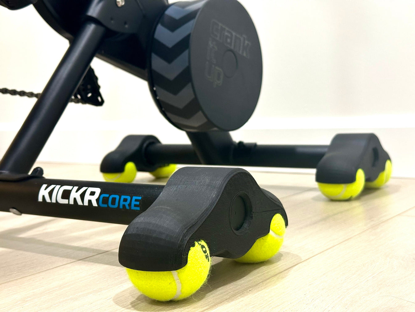 Indoor Turbo Trainer Rocker Feet with Tennis Balls – Pedal Perfect Designs