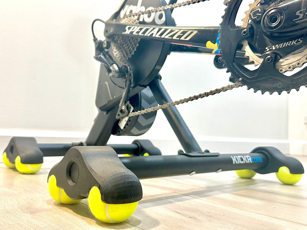 Indoor Turbo Trainer Rocker Feet with Tennis Balls – Pedal Perfect Designs
